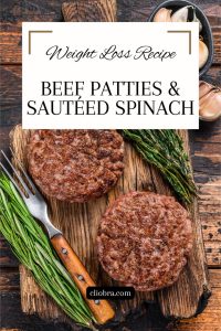 Beef Patties Served Over a Bed of Sautéed Spinach - A Delicious Weight ...