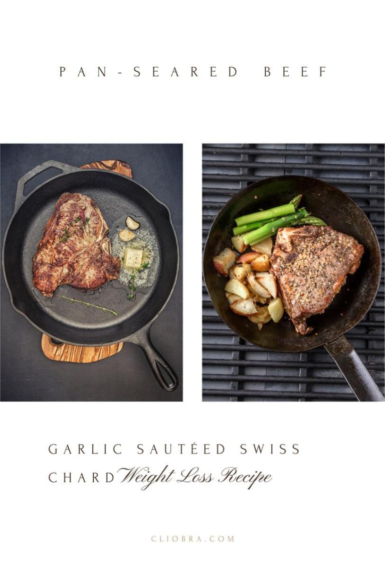 Pan-Seared Beef with Garlic Sautéed Swiss Chard Weight Loss Recipe